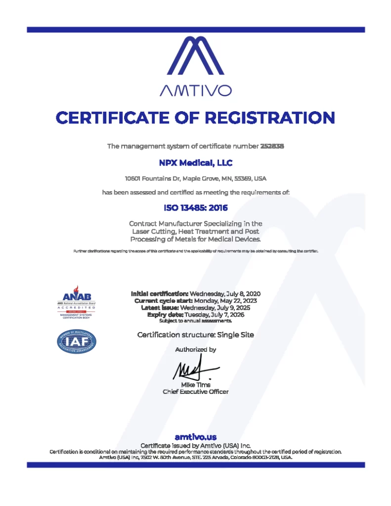 Medical Device Quality | NPX Medical